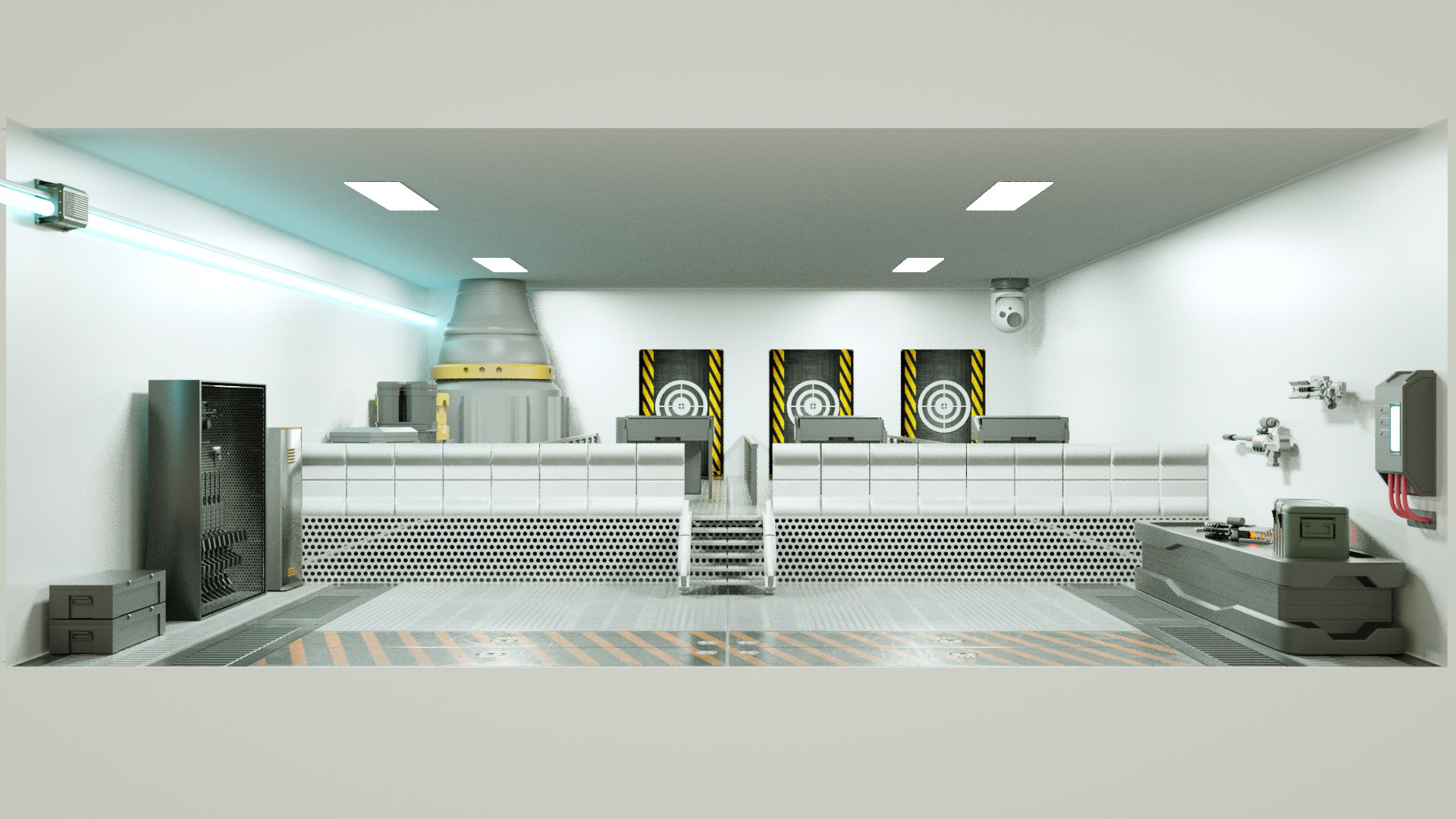 3D model room weapons shooting range - TurboSquid 1552960