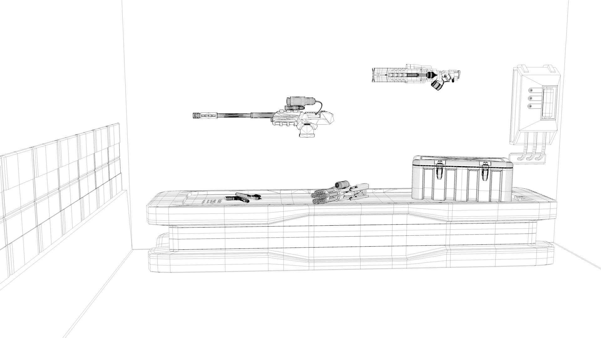 3D model room weapons shooting range - TurboSquid 1552960