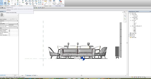 modelo 3d Salón de Revit con comedor - TurboSquid 1552976