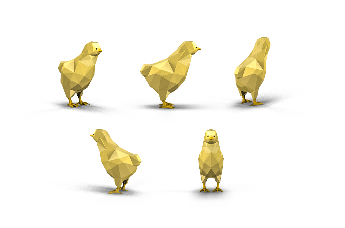 modelo 3d Pollo Low Poly - TurboSquid 1552977