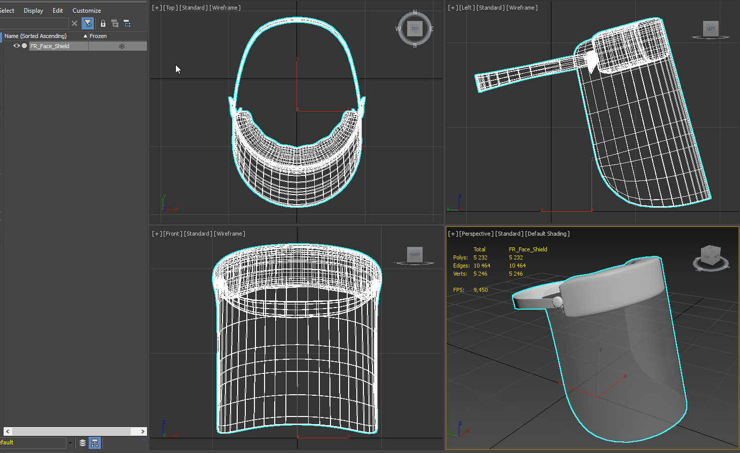 Protective face shield 3D model - TurboSquid 1553198