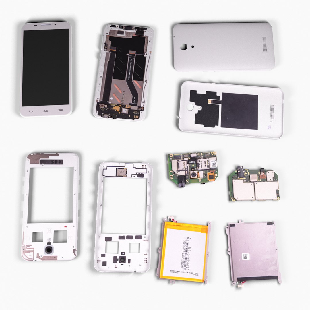 Disassembled mobile phone 3D model - TurboSquid 1553249