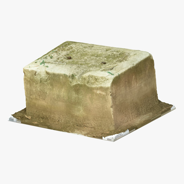 Old concrete block 01 3D - TurboSquid 1553310