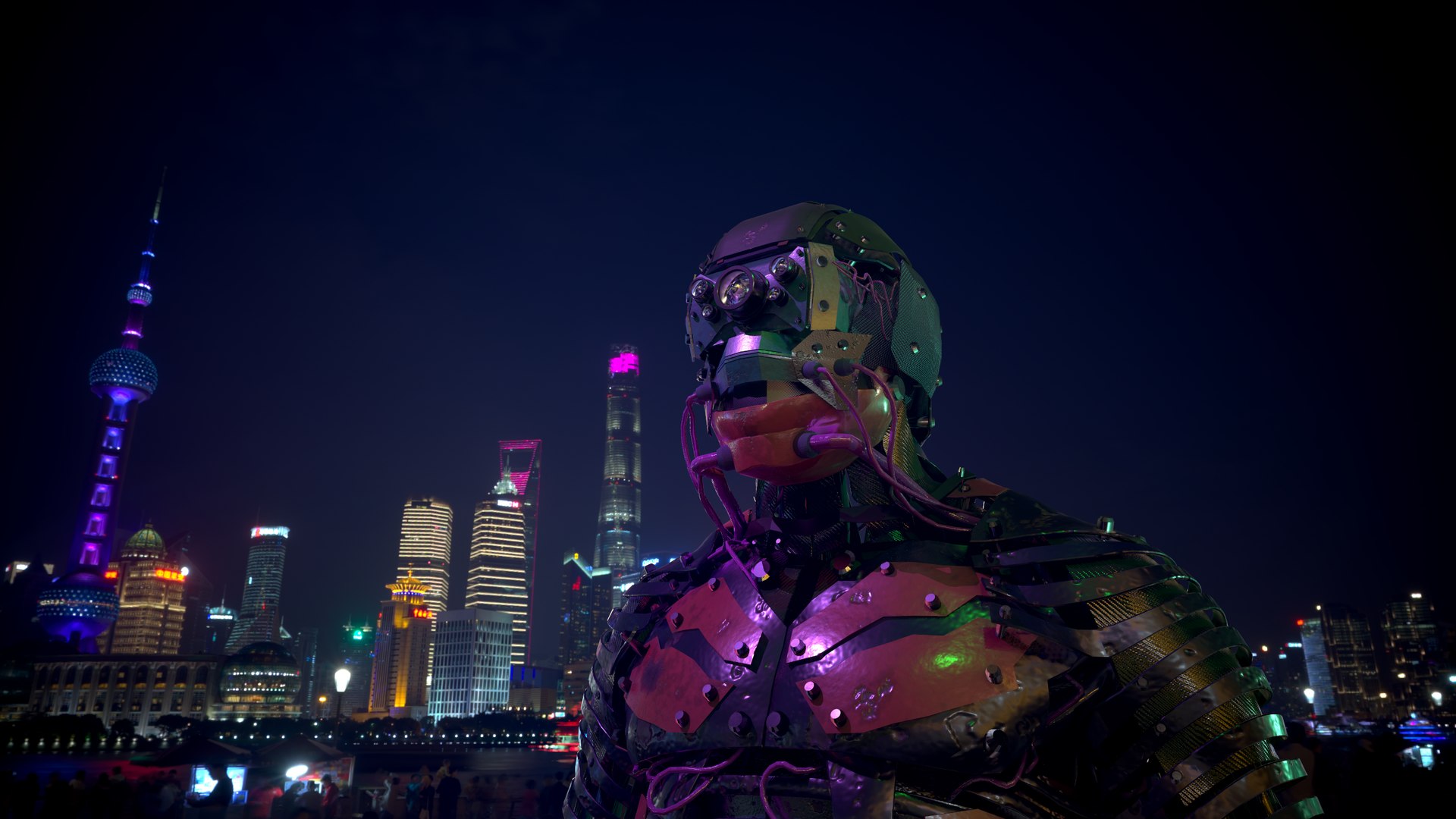 Robot cyberpunk 3D model - TurboSquid 1553331