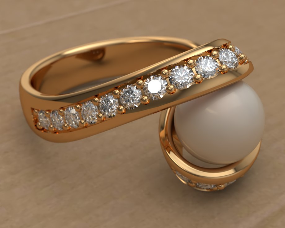 Ring pearl 3D model - TurboSquid 1553456
