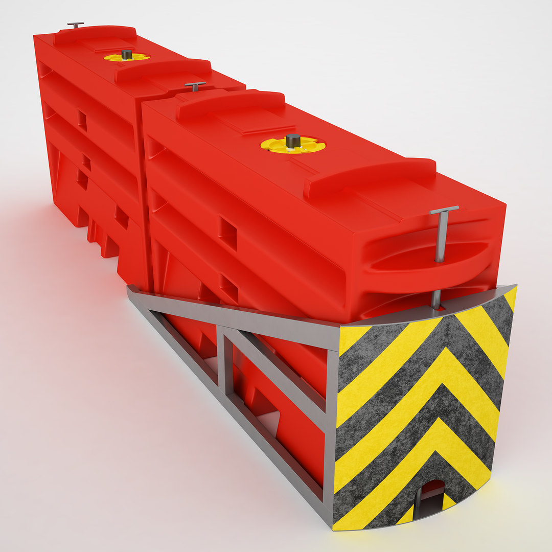 3D traffix sled barrier model - TurboSquid 1553537