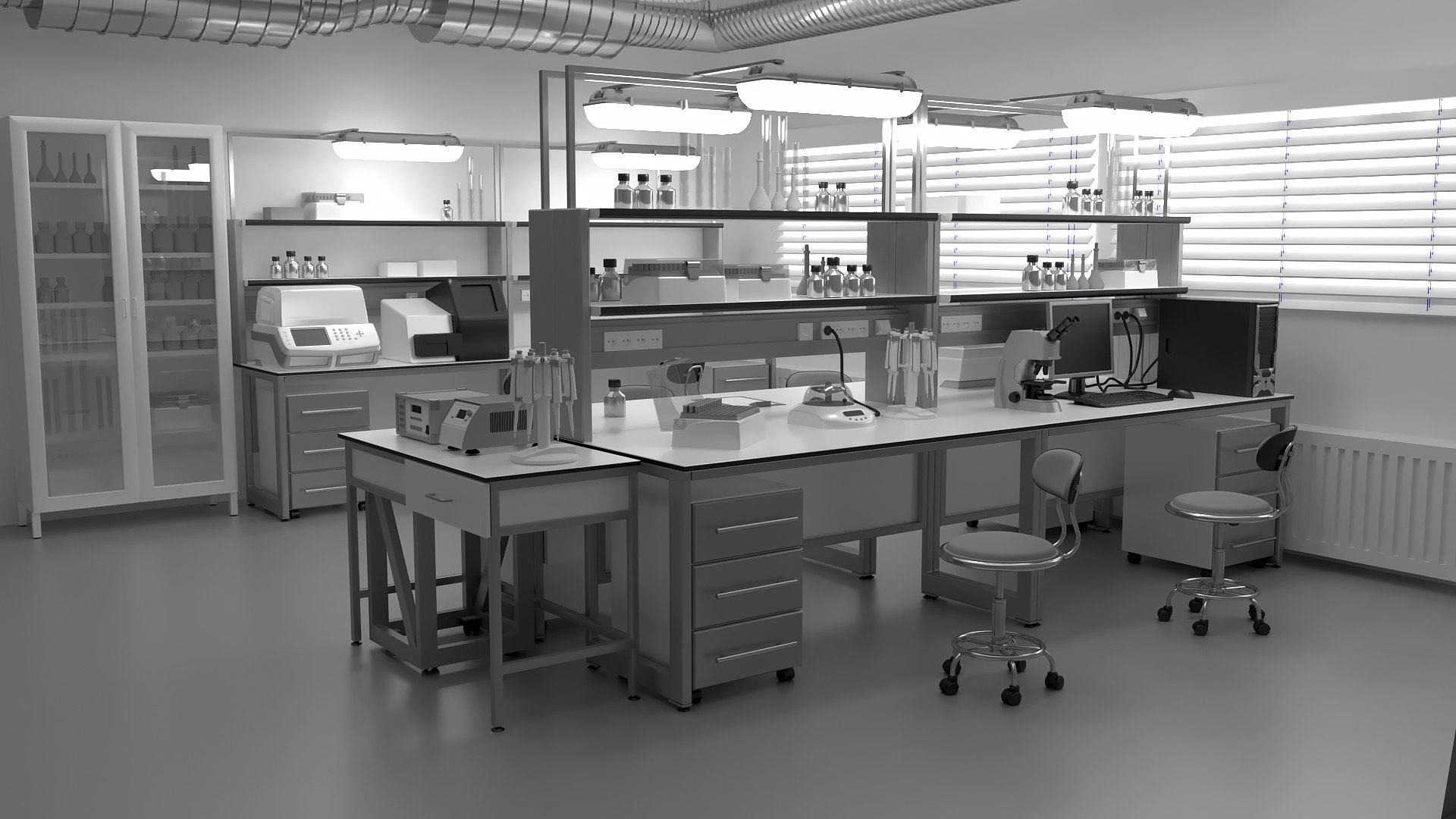 3D chemist laboratory lab model - TurboSquid 1553768