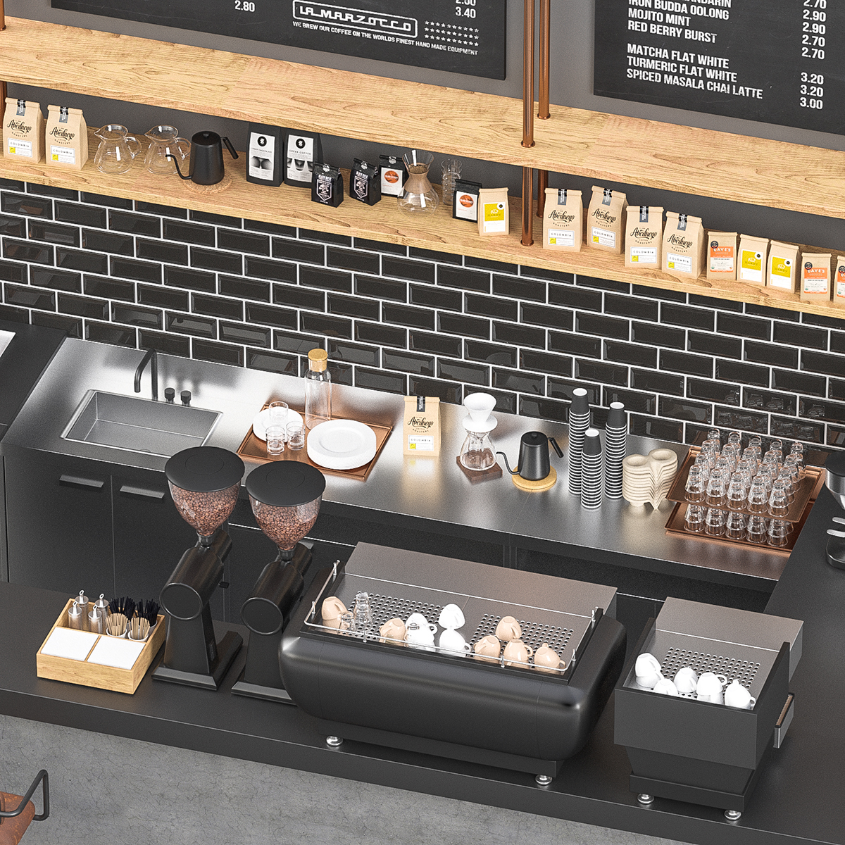 3D coffee modelling - TurboSquid 1553836