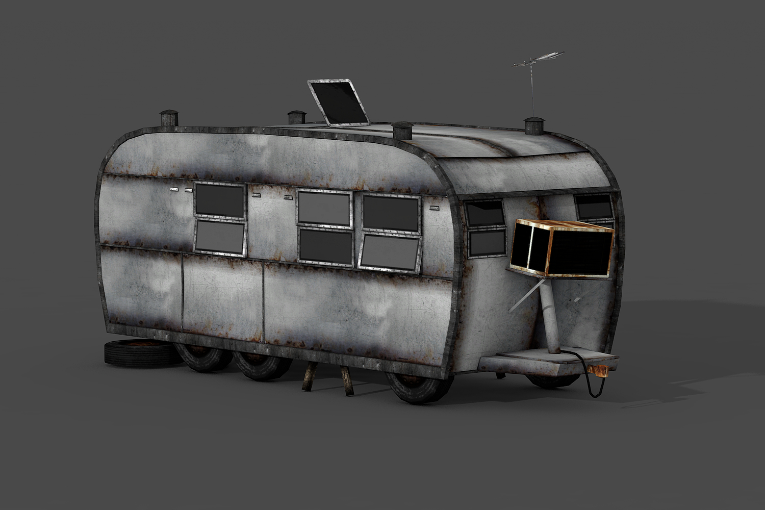 3D rust caravan trailer - TurboSquid 1553867