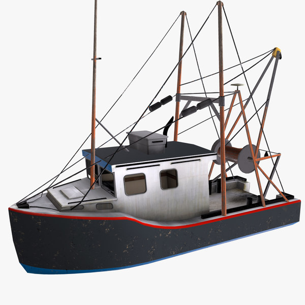 modelo 3d Barco de pesca con interior PBR de baja poli - TurboSquid 1553957