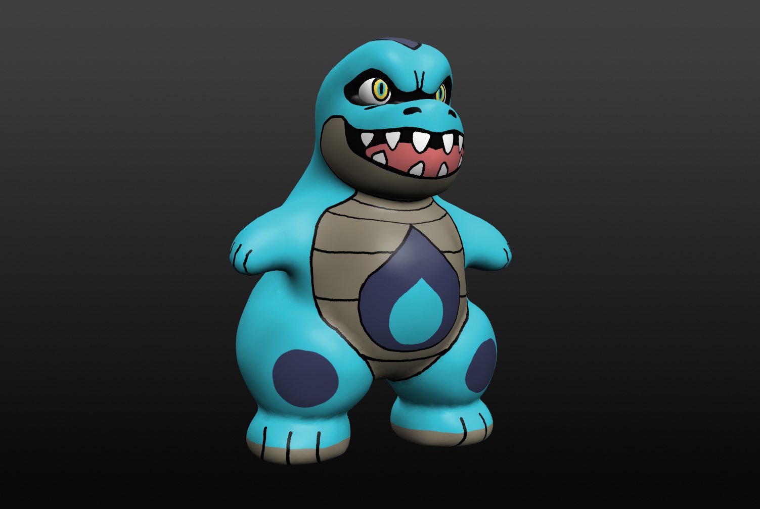 Chibi water gator fakemon 3D model - TurboSquid 1553961