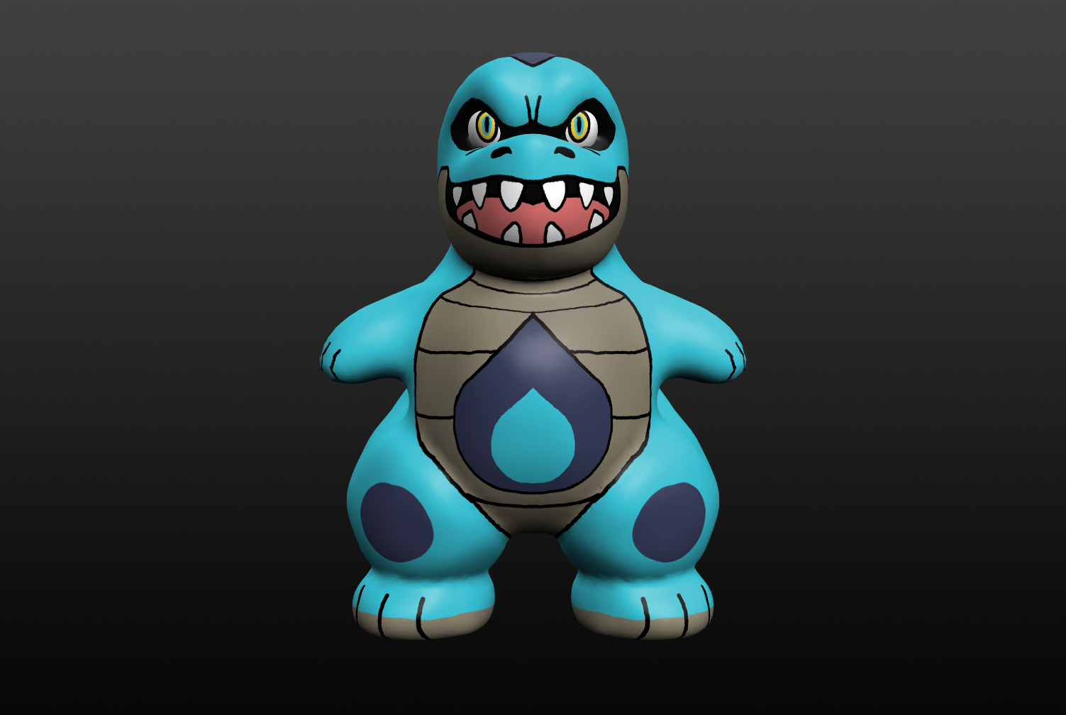 Chibi water gator fakemon 3D model - TurboSquid 1553961