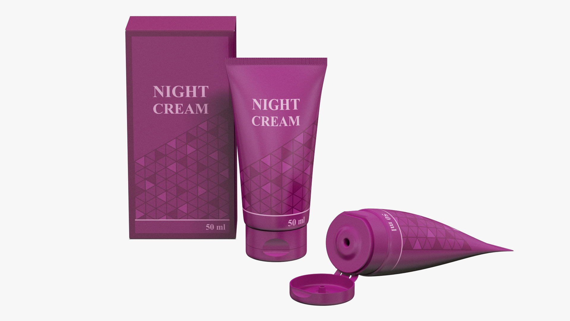 Night cream 50ml box model - TurboSquid 1553974
