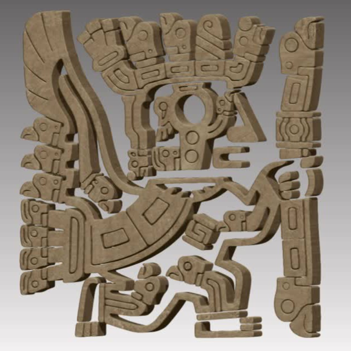 Carved stone inca model - TurboSquid 1554025