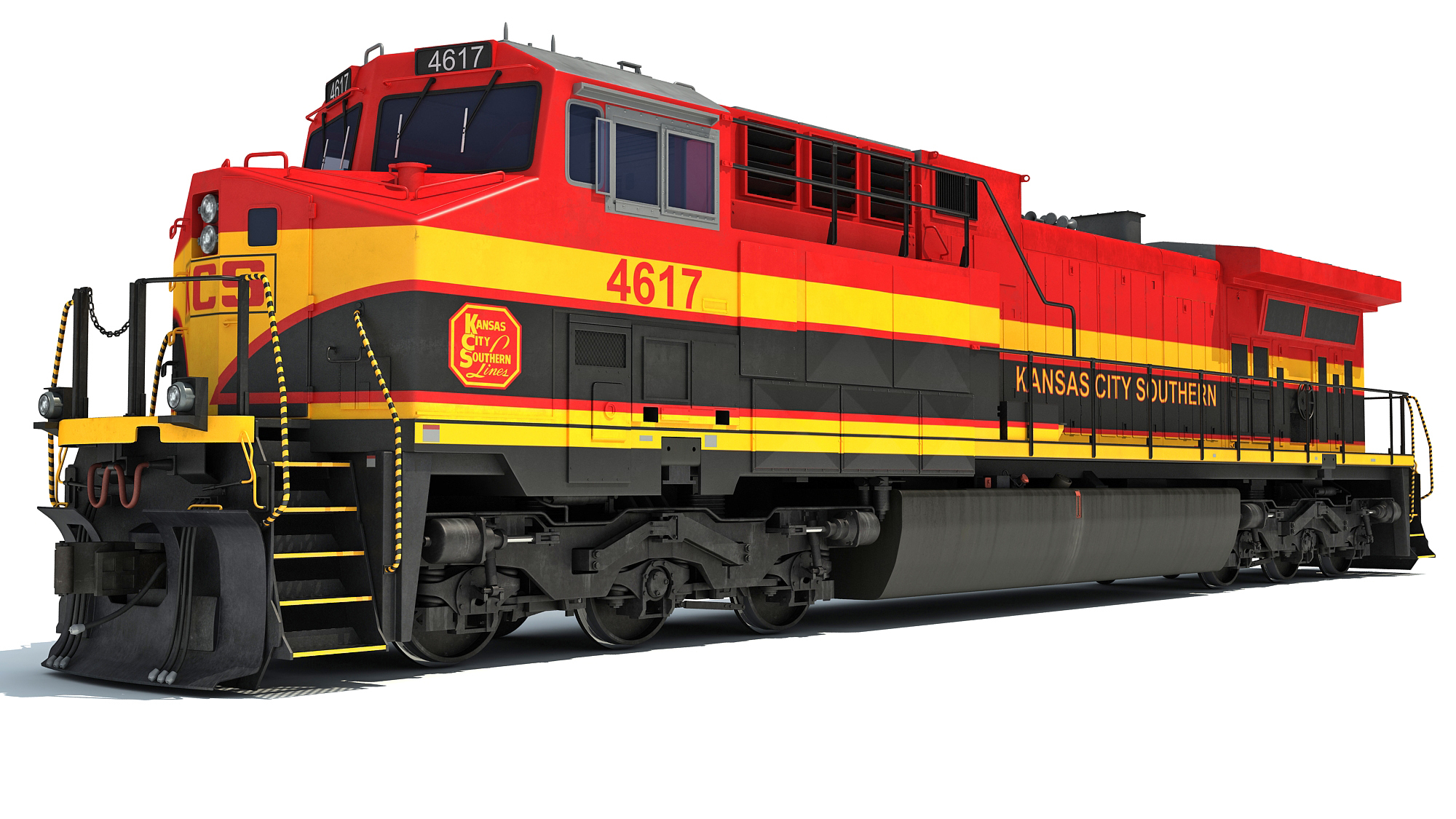 Locomotive kansas city southern model - TurboSquid 1554136