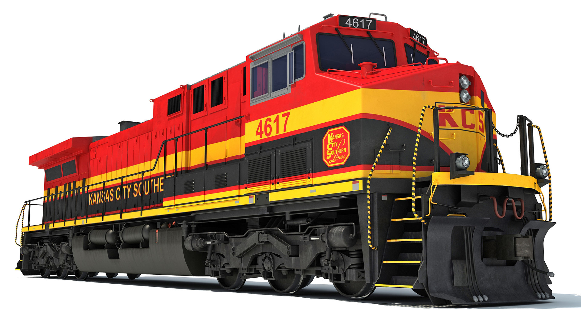 Locomotive kansas city southern model - TurboSquid 1554136