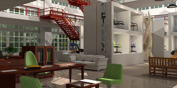 furniture store interior 3d model