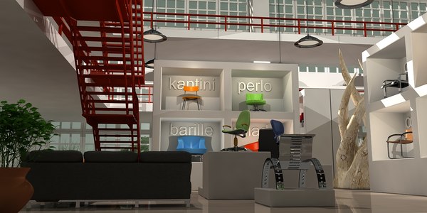 furniture store interior 3d model