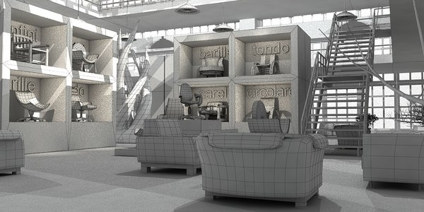 furniture store interior 3d model