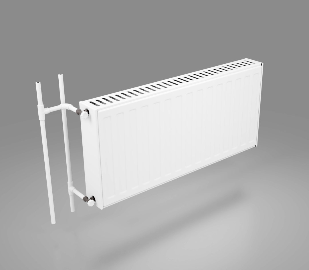 Wall-mounted heating radiator hot water 3D model - TurboSquid 1554137