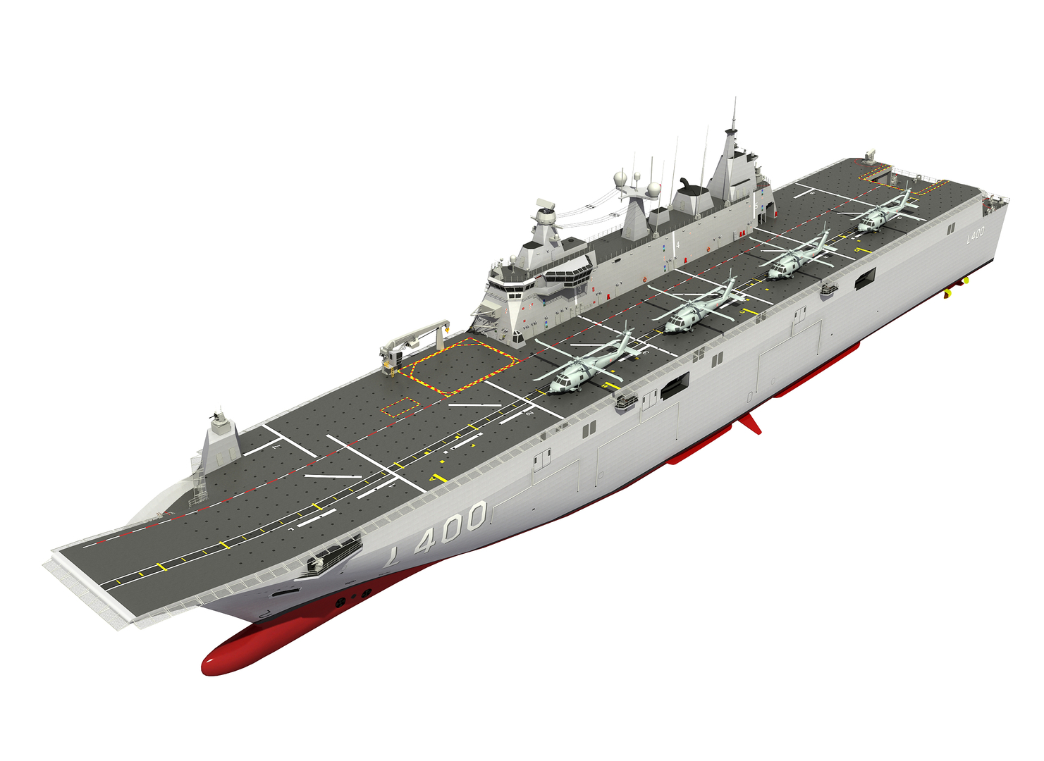 3D tcg anadolu lhd ship model - TurboSquid 1554232