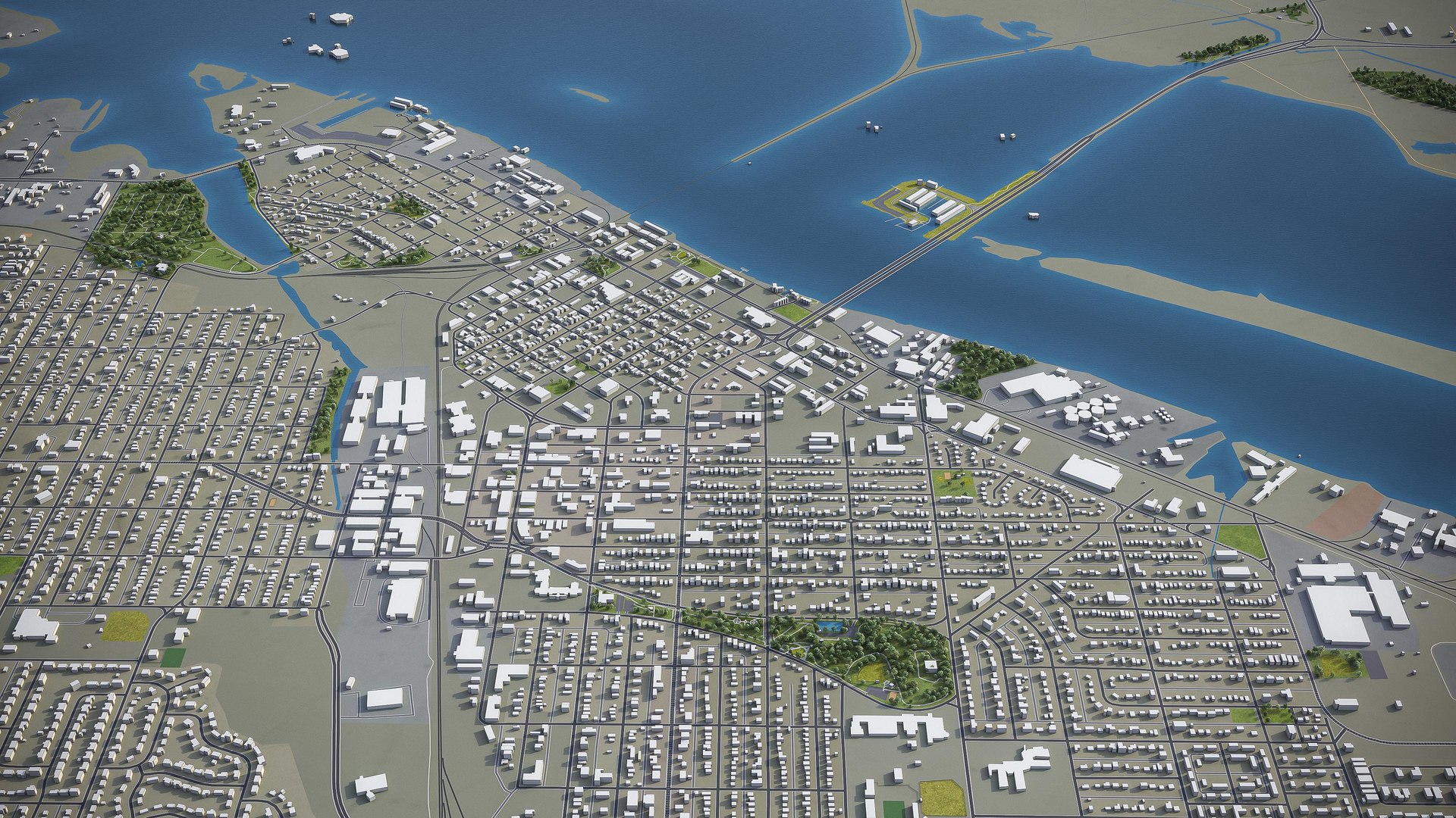 Cityscape city 3D model - TurboSquid 1554384