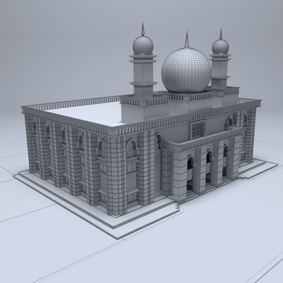 3D mosque model - TurboSquid 1554433