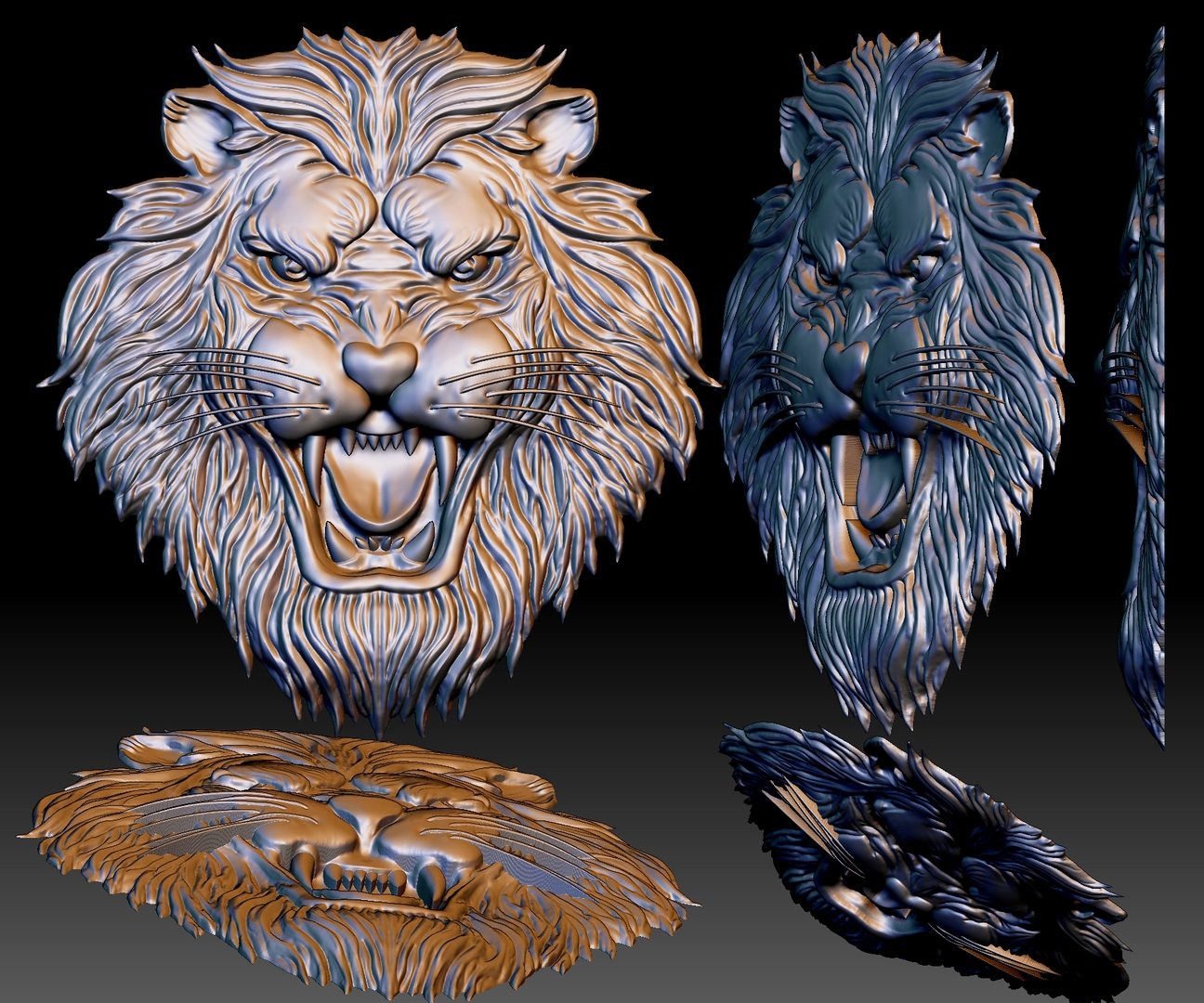 Lion head stl file 3D model - TurboSquid 1554828