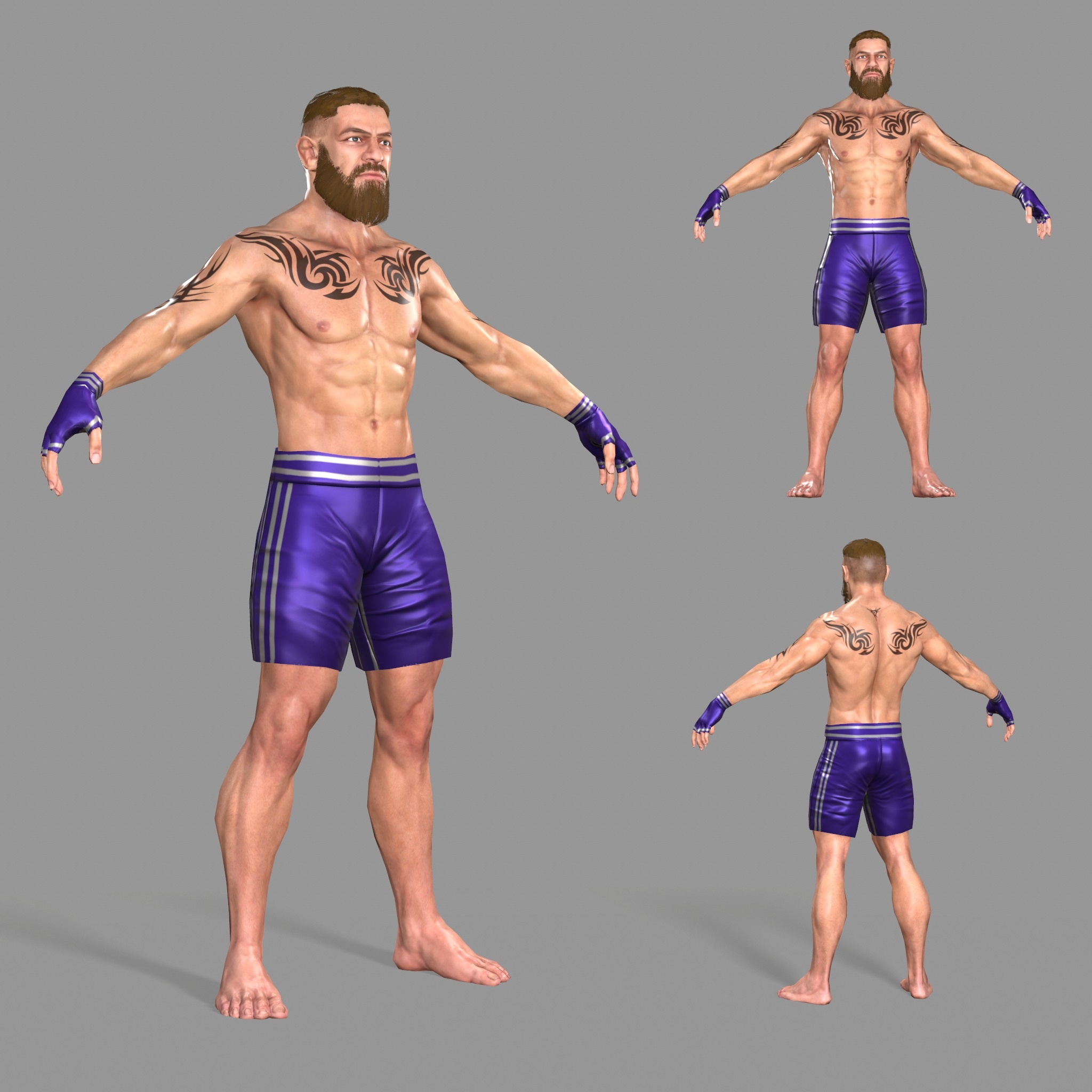 UFC拳击手3D模型 - TurboSquid 1554912