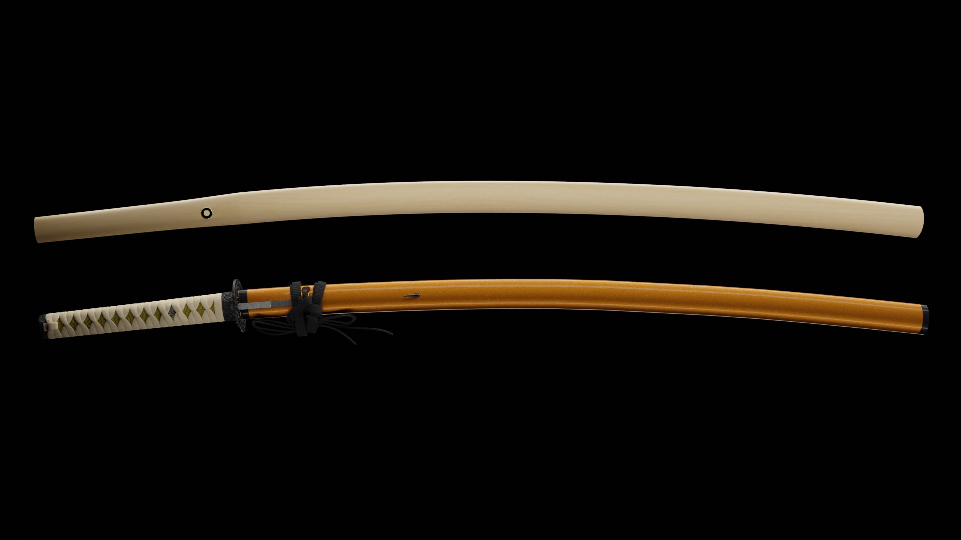 Traditional katana 3D model - TurboSquid 1555059