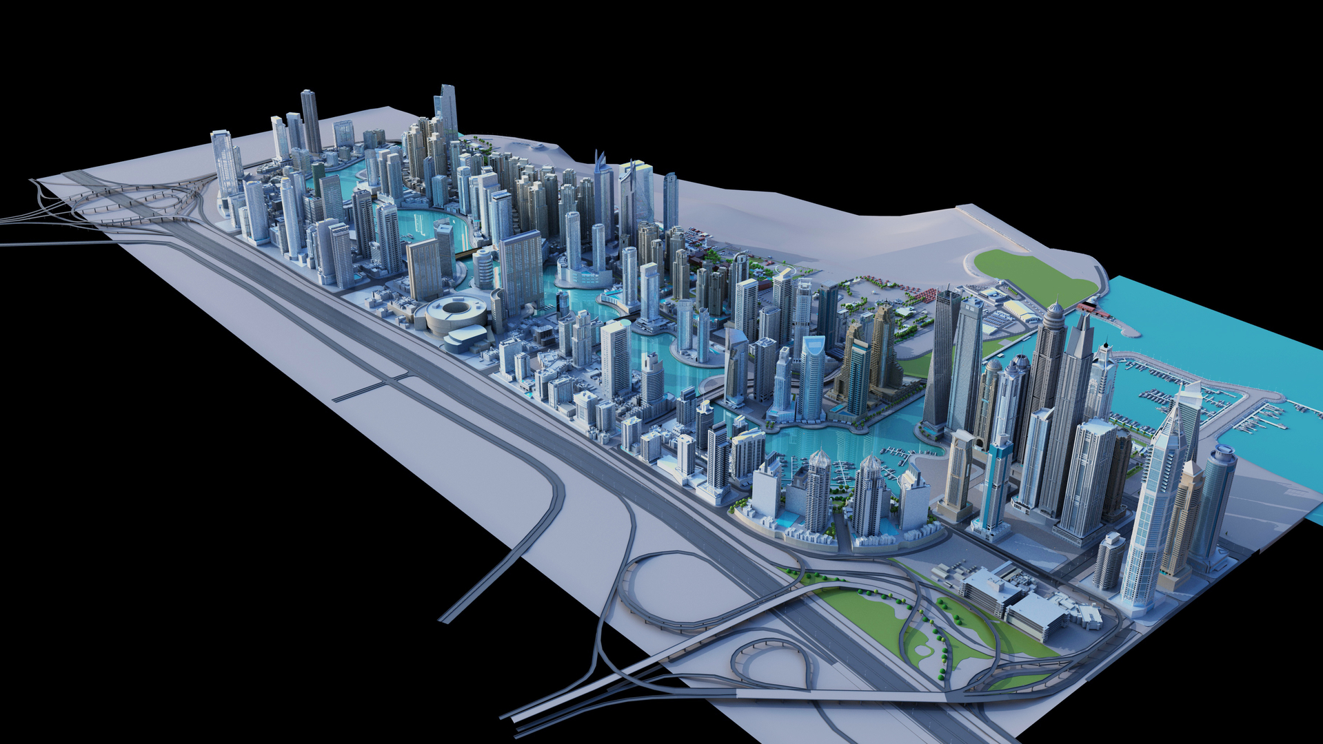 3D marina dubai model - TurboSquid 1555161