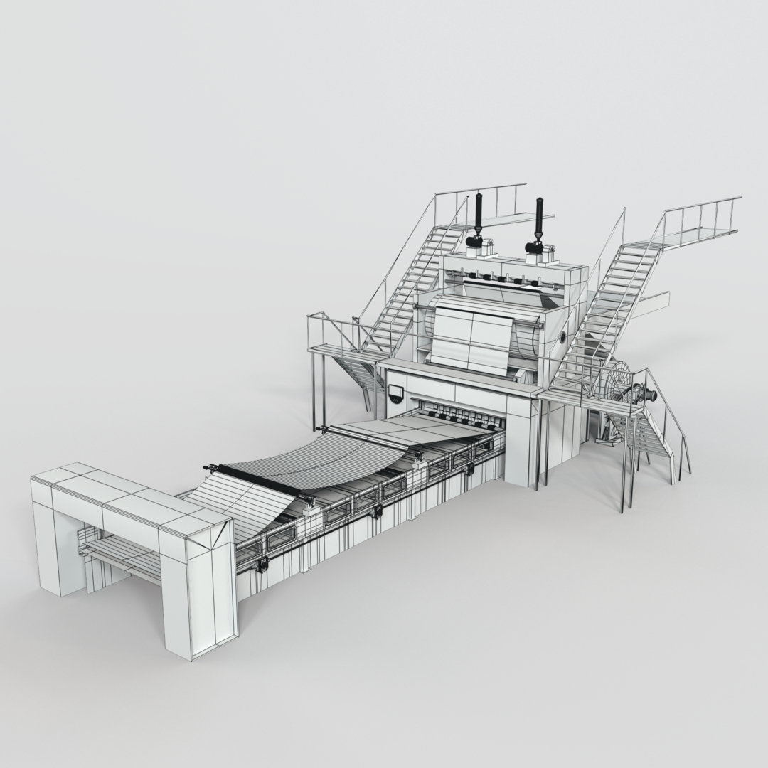 Paper making equipment 3D model - TurboSquid 1555333