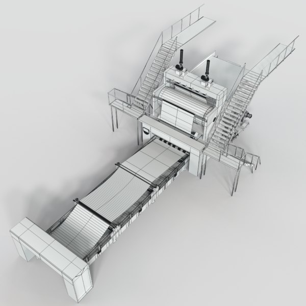 Paper making equipment 3D model - TurboSquid 1555333