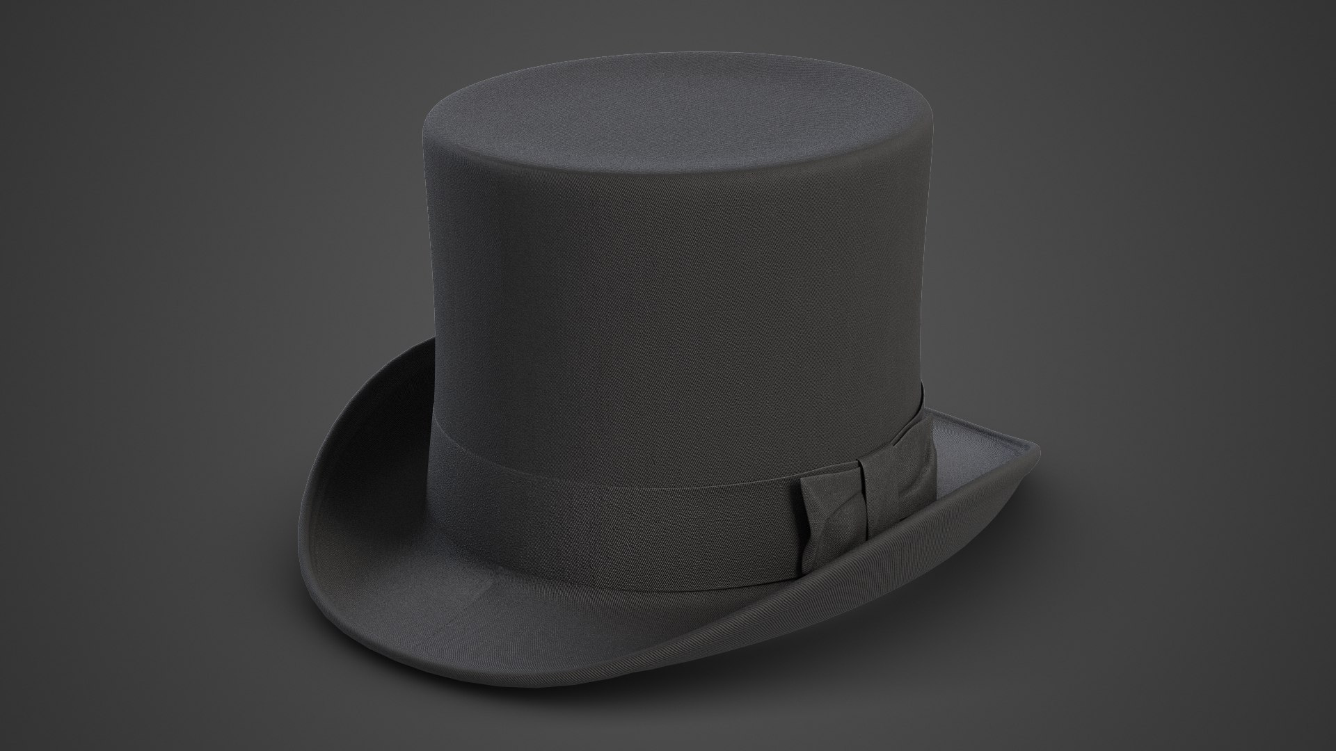 Black cylinder hat model - TurboSquid 1555406