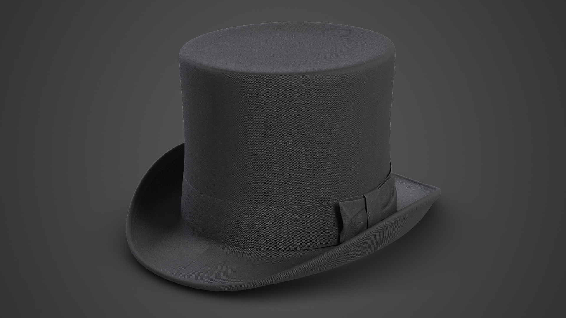 Black cylinder hat model - TurboSquid 1555406