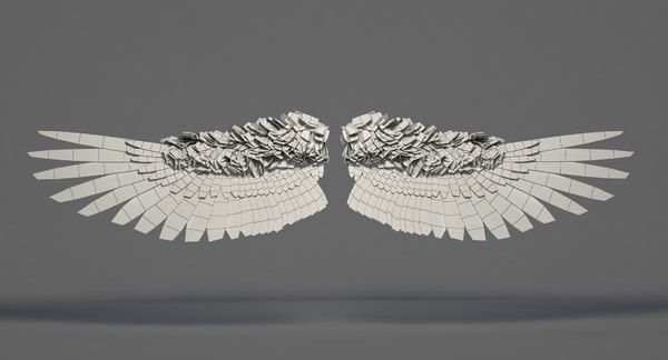 3D model realistic angel wings rigged - TurboSquid 1555526