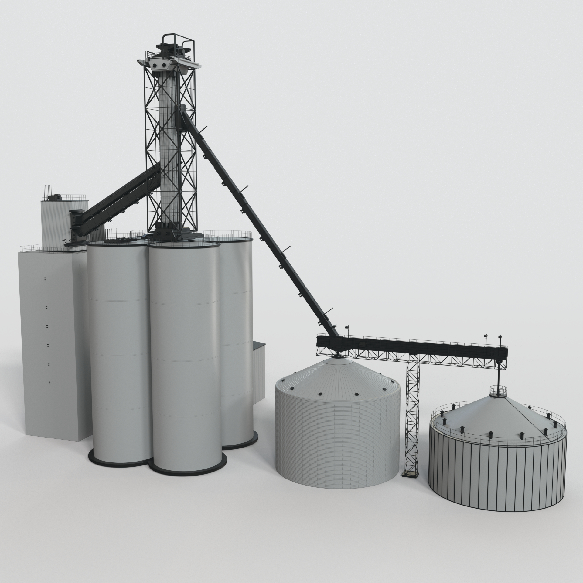 3D concrete plant - TurboSquid 1555918