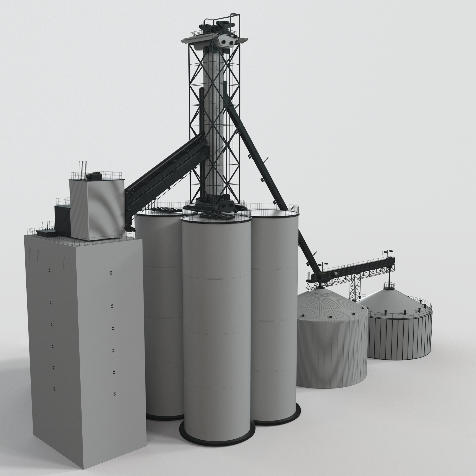3D concrete plant - TurboSquid 1555918