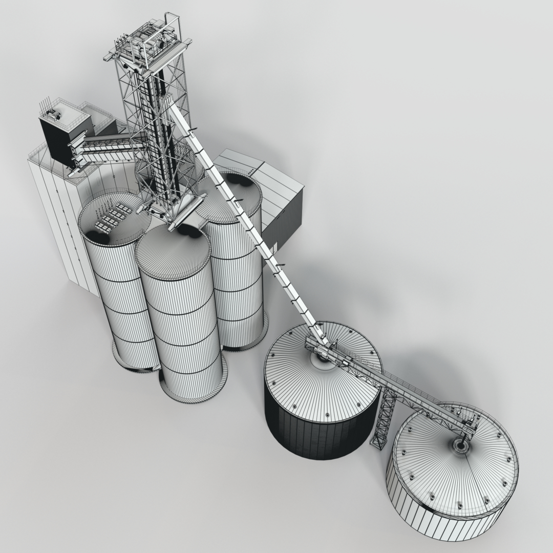 3D concrete plant - TurboSquid 1555918