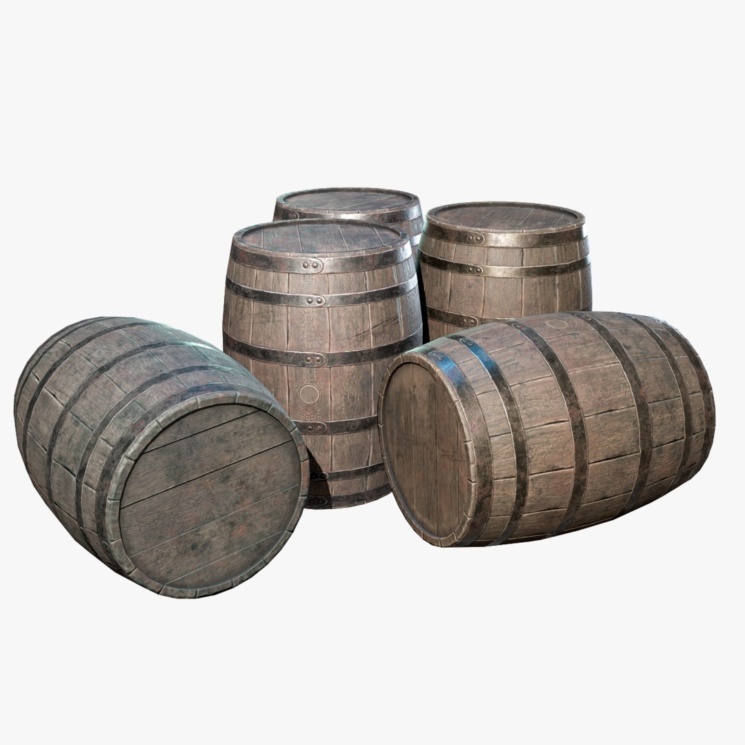 3D prop old wood barrel model - TurboSquid 1556110