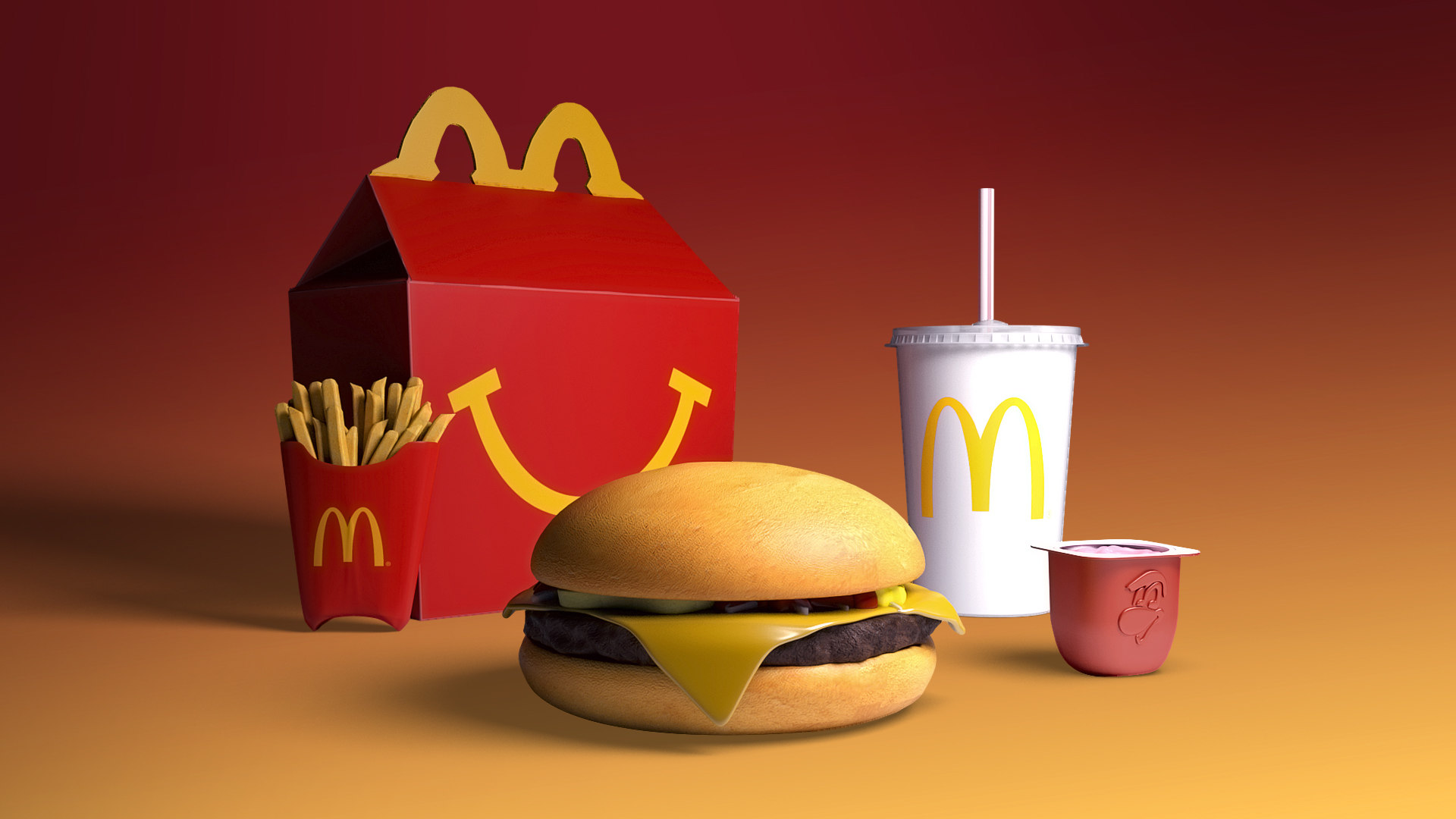 Mcdonalds food 3D model - TurboSquid 1556233