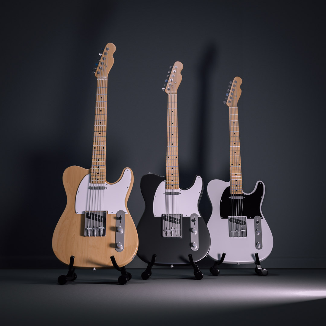 3D fender guitar model - TurboSquid 1556244