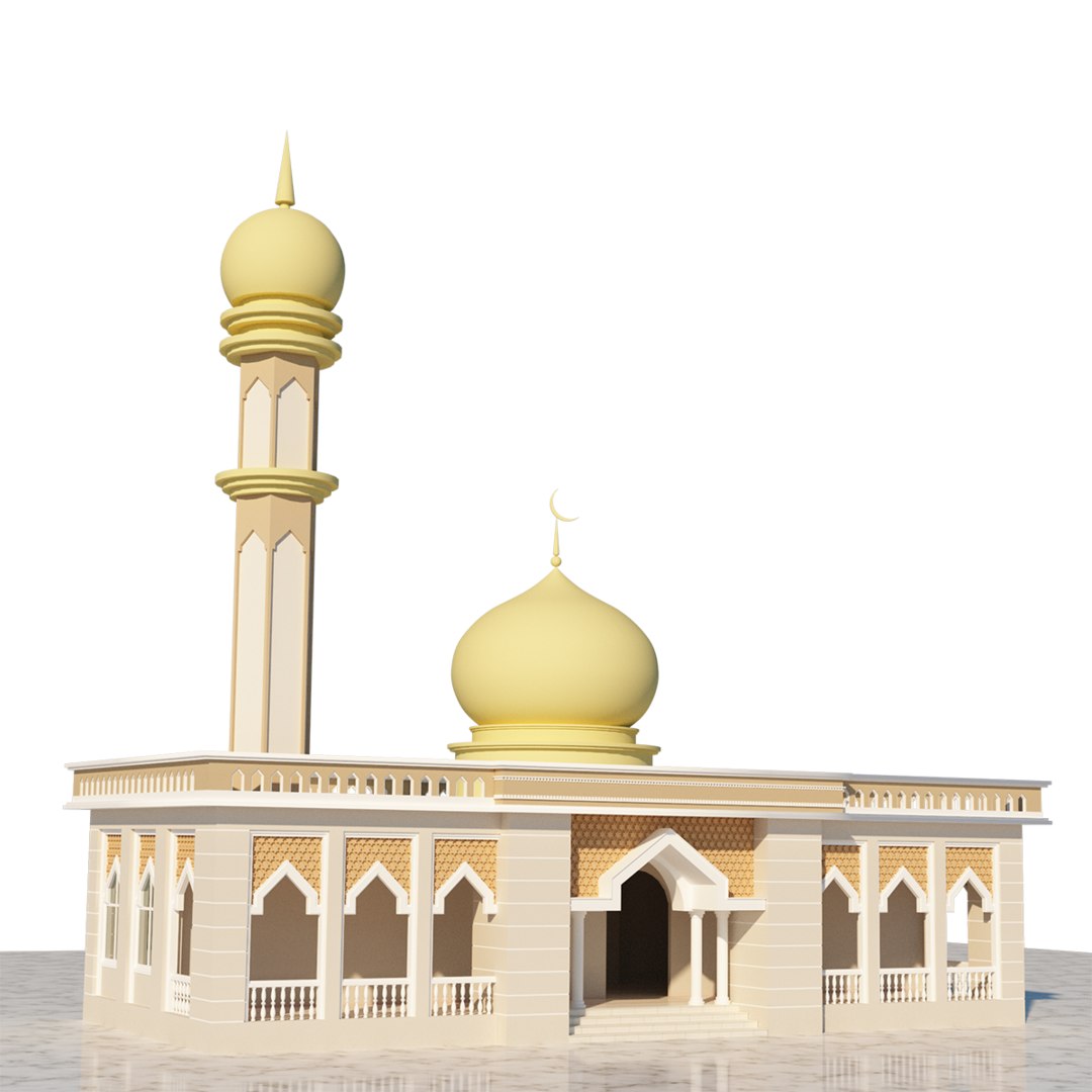3D mosque model - TurboSquid 1556659