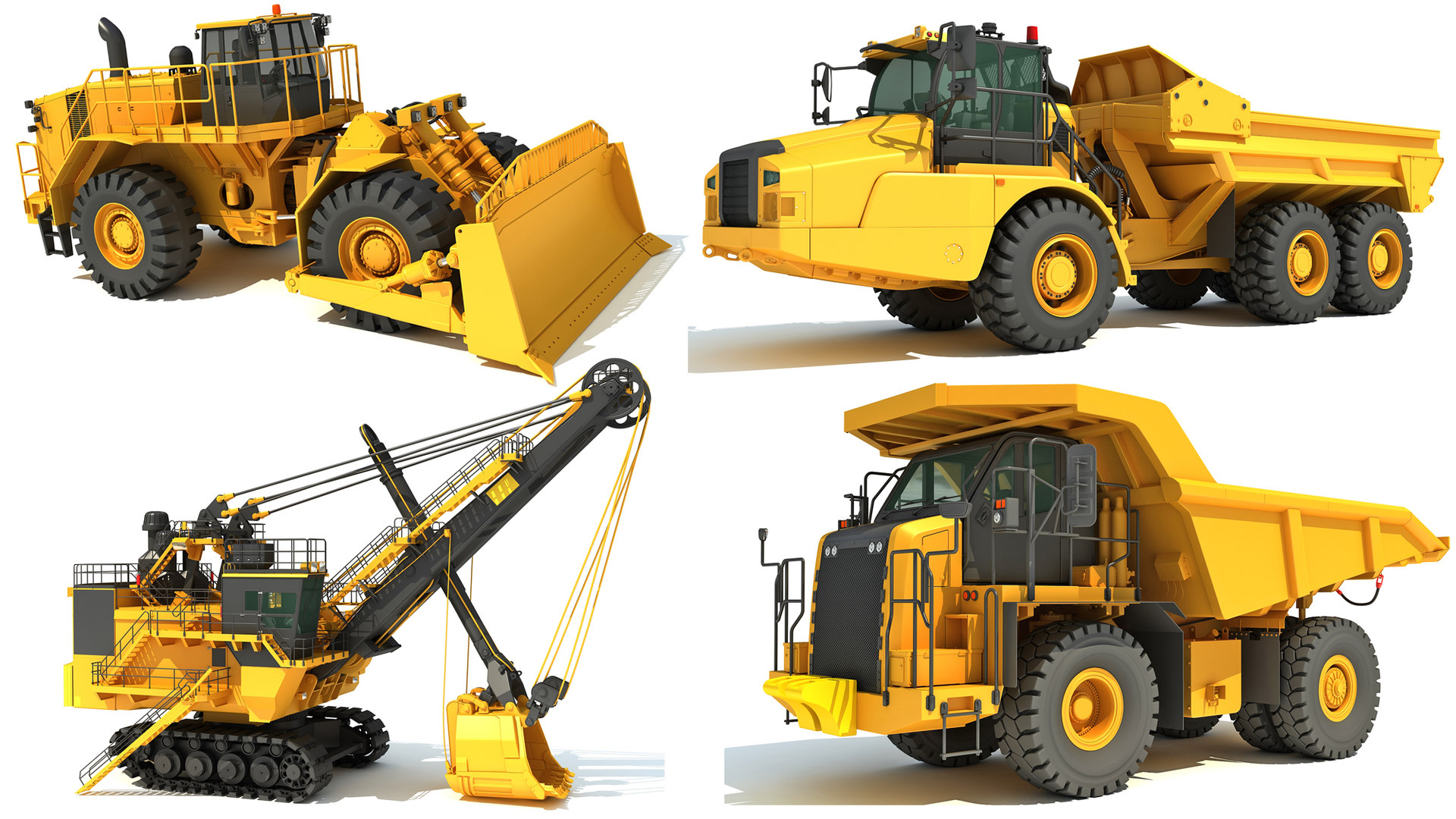 3D модель Mining Vehicle 3D Models V9 - TurboSquid 1556791
