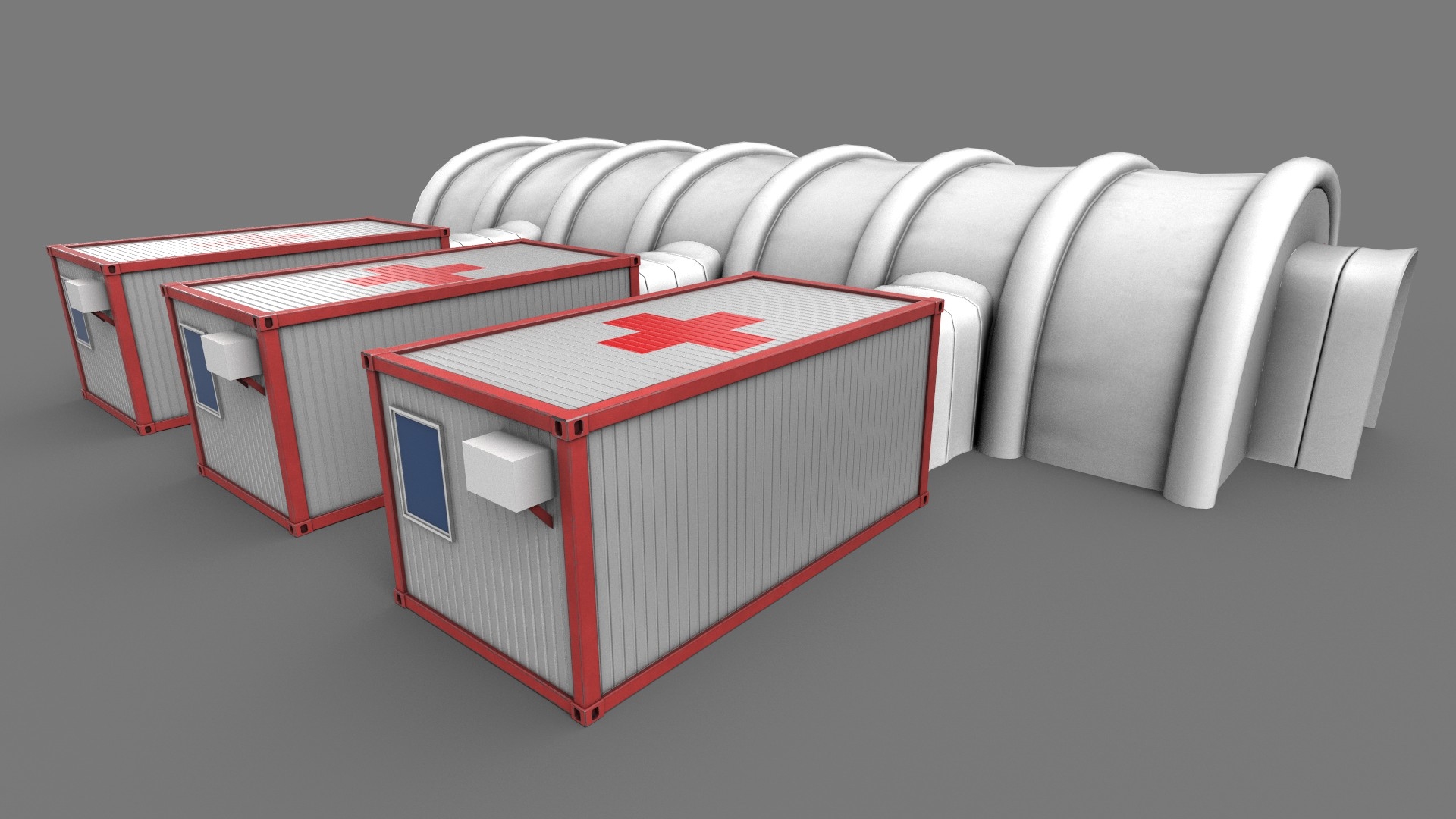 3D ready field inflatable hospital - TurboSquid 1557221