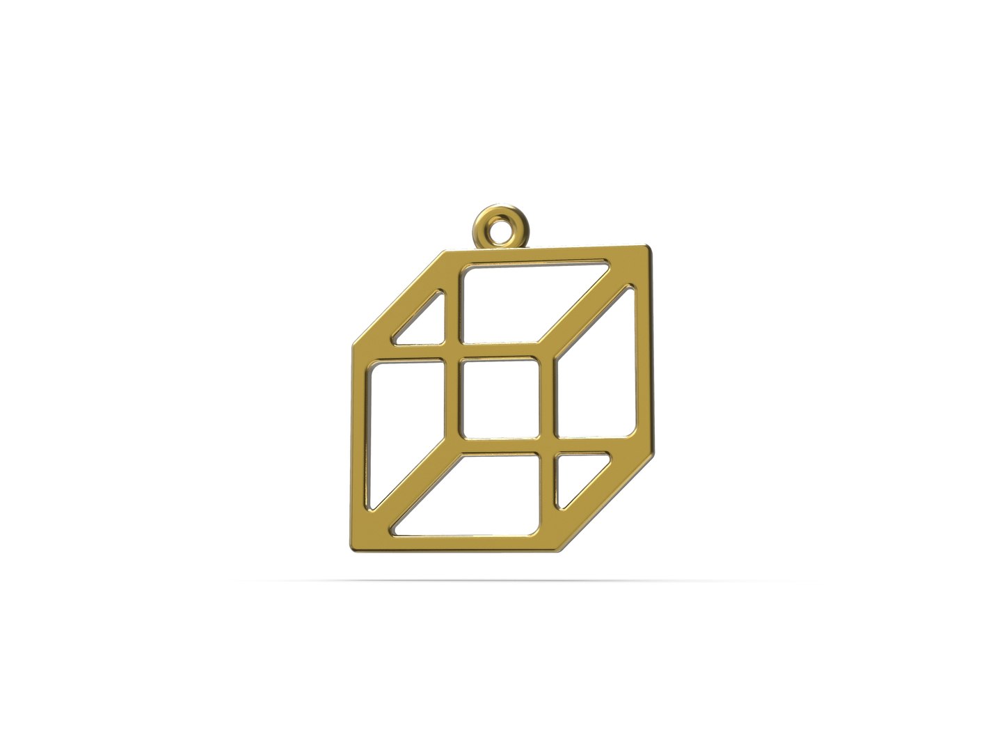 Necker cube pendant 3D model - TurboSquid 1557554