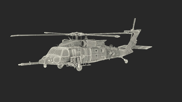 Combat rescue helicopter sikorsky 3D model - TurboSquid 1558001