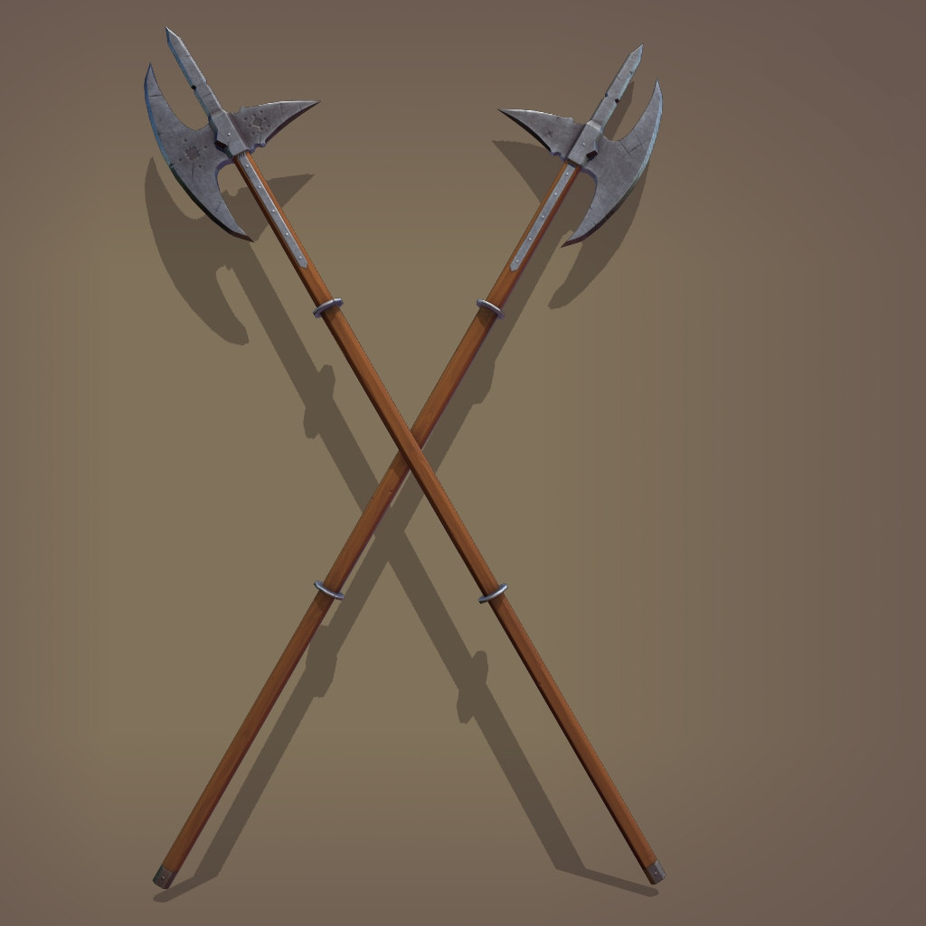 Halberd medieval 3D model - TurboSquid 1557953