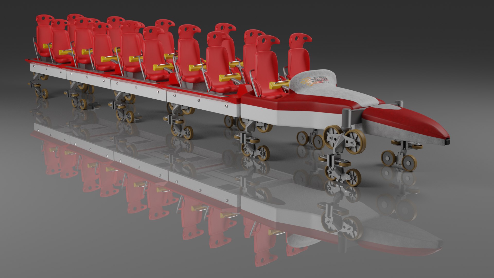 3D thrill dragster train track model - TurboSquid 1557992