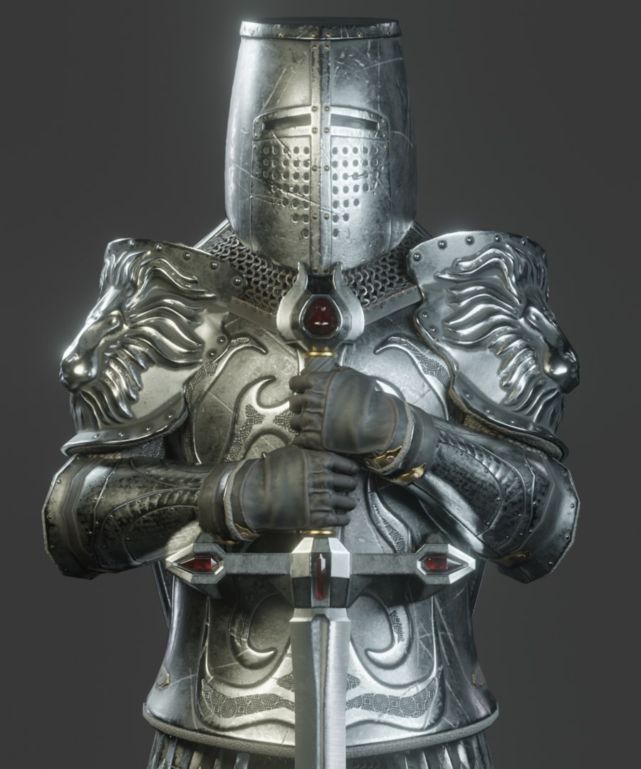 Templar knight armor character 3D model - TurboSquid 1558107